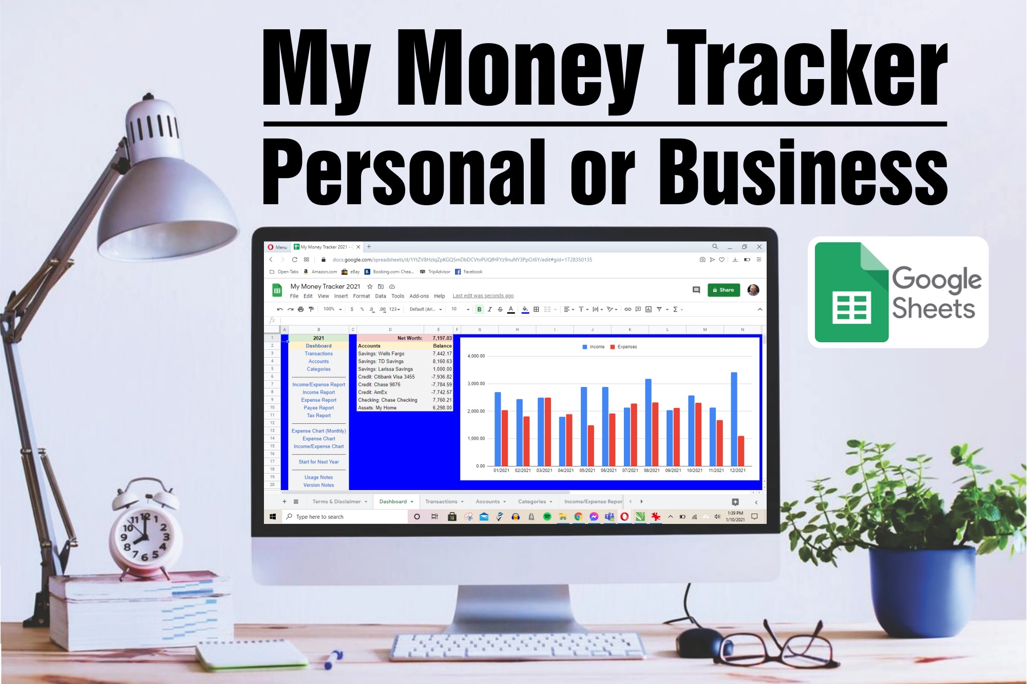 My Money Tracker: Personal or Business - Let's Talk Sheets w/ Scott Bilker